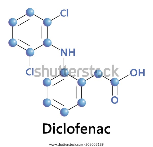 Diclofenac Formula Structure Vector Medical Illustration Stock Vector ...