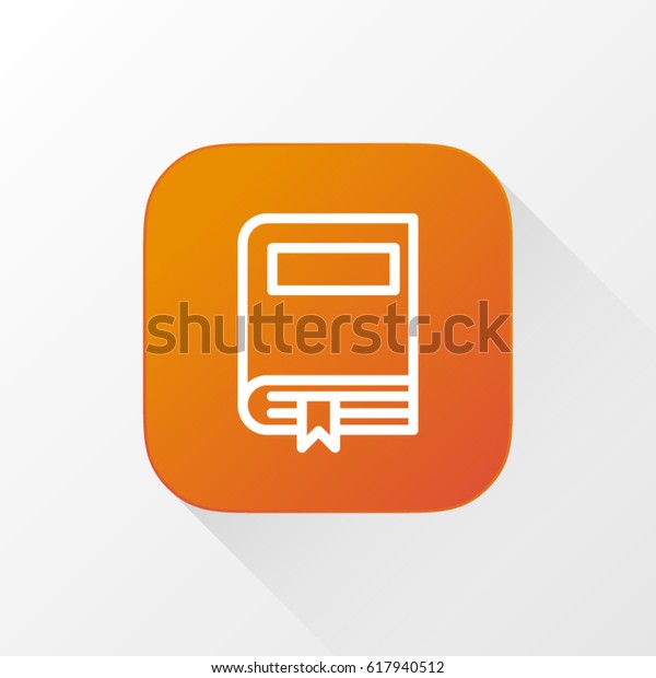 Dictionary Book Application Mobile Phone Line Stock Vector (Royalty ...