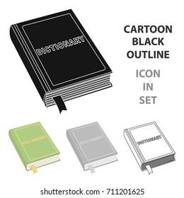Dictionary Icon Cartoon Style Isolated On Stock Vector (Royalty Free ...