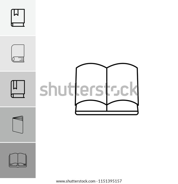 Dictionary Icon Collection 6 Dictionary Outline Stock Vector (Royalty ...