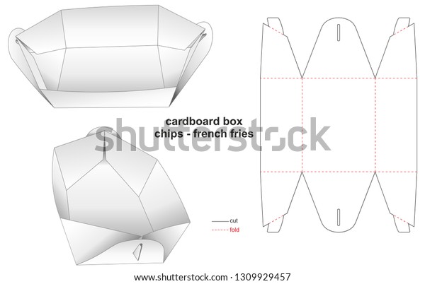 die cardboard box chips french fries