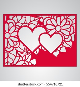 Die Cut Card Laser Cut Vector Stock Vector (Royalty Free) 554718721