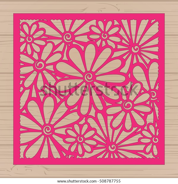 Vektor Stok Die Cut Card Laser Cut Vector (Tanpa Royalti) 508787755 ...