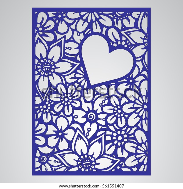 Die Cut Card Laser Cut Vector: vector de stock (libre de regalías ...