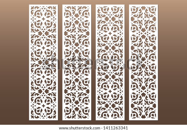 Die Laser Cut Decorative Ornamental Borders Stock Vector (Royalty Free ...