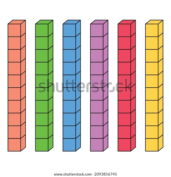 Dienes Tens Blocks Base Ten Counting Stock Vector (Royalty Free) 2093856745 Dienes Tens Blocks Base Ten Counting Stock Vector (Royalty Free) 2093856745
