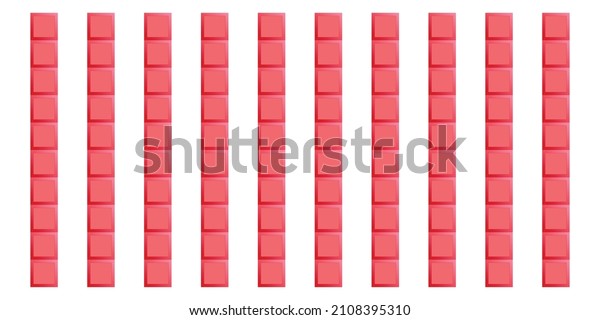 Dienes Tens Blocks Base Ten Counting: เวกเตอร์สต็อก (ปลอดค่าลิขสิทธิ์ ...