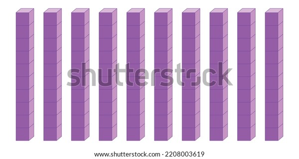 Dienes Tens Blocks Base Ten Counting: เวกเตอร์สต็อก (ปลอดค่าลิขสิทธิ์ ...