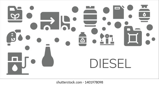 Diesel Icon Set 11 Filled Diesel Stock Vector (Royalty Free) 1401978098 ...
