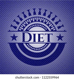 Diet Emblem Denim High Quality Background Stock Vector (Royalty Free ...