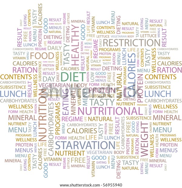 Diet Word Collage On White Background Stock Vector (Royalty Free) 56955940