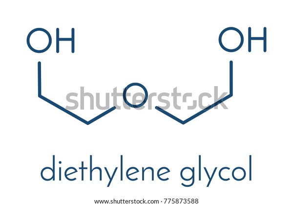 Diethylene Glycol Chemical Solvent Molecule Highly Stock Vector ...