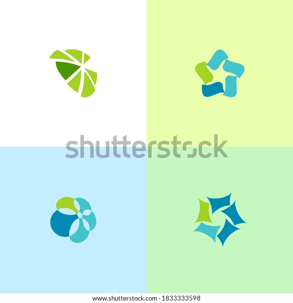 Different Abstract Modern Symbols Trendy Elements Stock Vector (Royalty ...