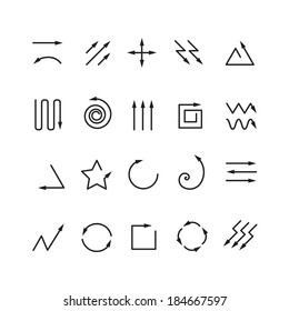 Different Arrow Signs Collection Isolated On Stock Vector (Royalty Free ...