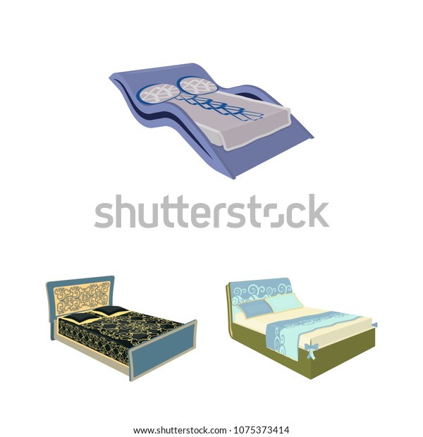 Different Beds Cartoon Icons Set Collection Stock Vector (Royalty Free ...