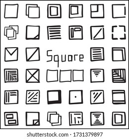Different Black Squares Simple Shapes Stock Vector (Royalty Free ...