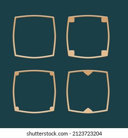 Different Borders Gui Golden Color Cartoon Stock Vector (Royalty Free ...