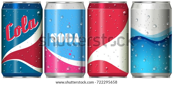 Different Can Designs Soda Drinks: เวกเตอร์สต็อก (ปลอดค่าลิขสิทธิ์ ...