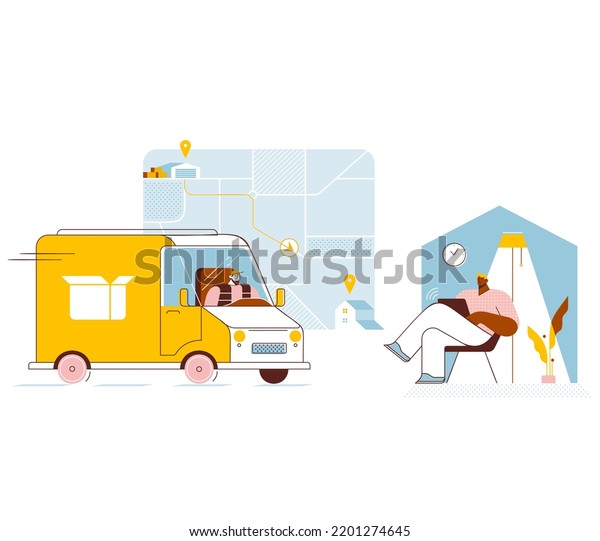 Different Cartoon People Go By Public Stock Vector (Royalty Free ...