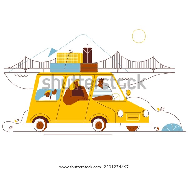 Different Cartoon People Go By Public Stock Vector (Royalty Free ...