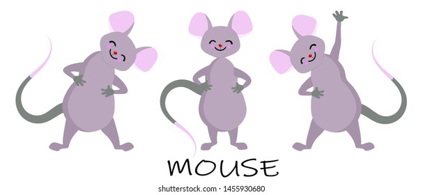 Different Characters Mice Poses Mouse Animal: vetor stock (livre de ...