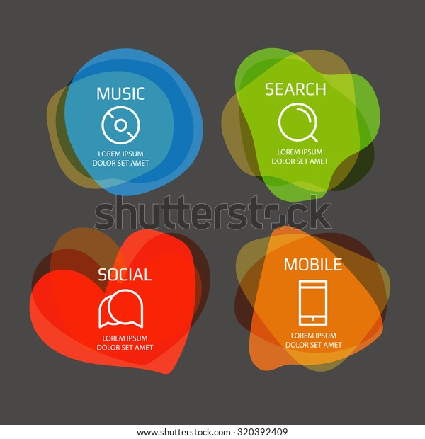Different Color Blobs Clipart Vector Elements Stock Vector (Royalty ...