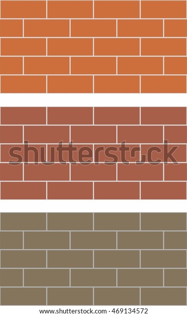 Different Color Brick Textures Collection Stock Vector (Royalty Free ...