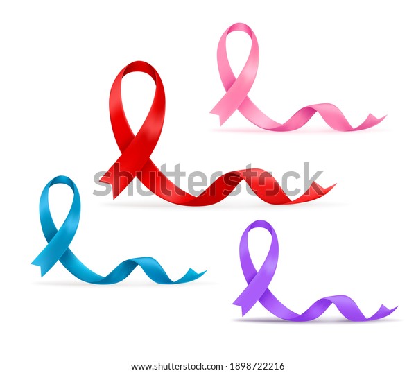 Different Color Ribbons Set Isolated On Stock Vector (Royalty Free ...