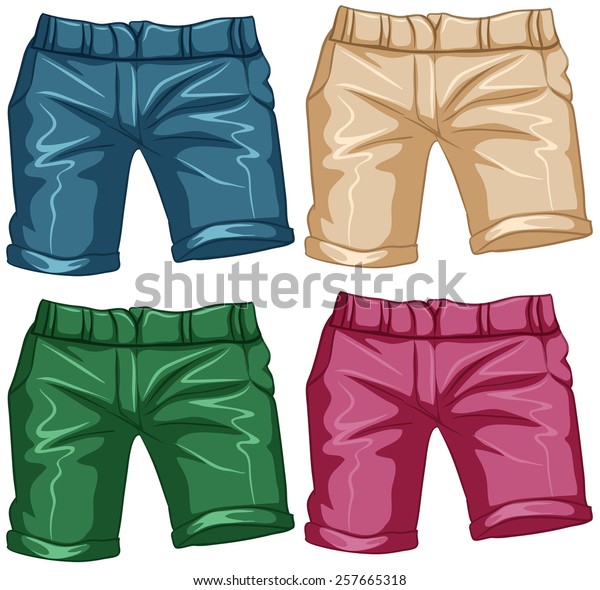 Different Colors Shorts Stock Vector (Royalty Free) 257665318 ...