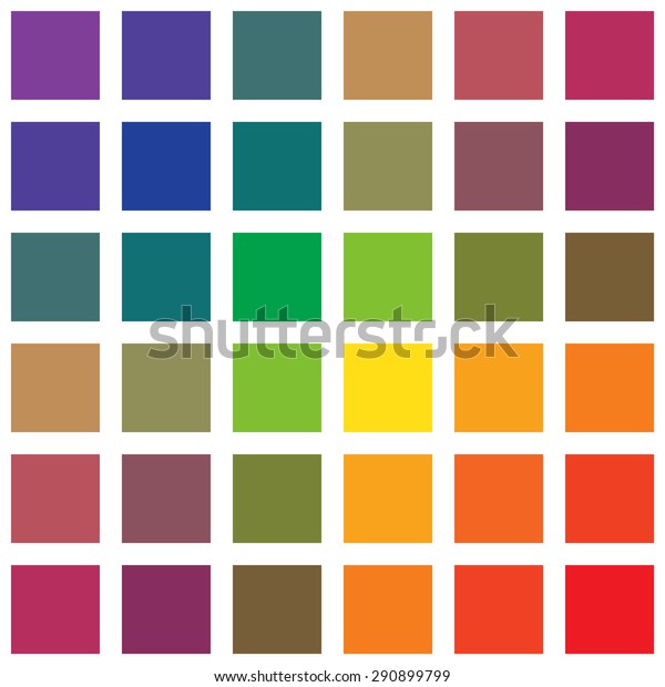 Different Colors Squares On White Background Stock Vector (Royalty Free ...