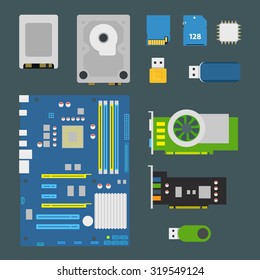 Different Computer Devices Collection Stock Vector (Royalty Free ...