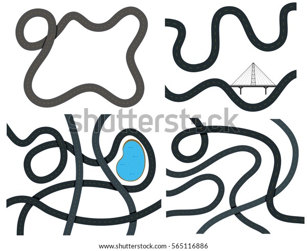 Different Design Road Illustration Stock Vector (Royalty Free ...