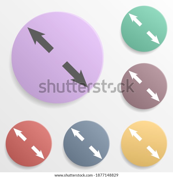 Different Directions Badge Color Set Icon Stock Vector (Royalty Free ...