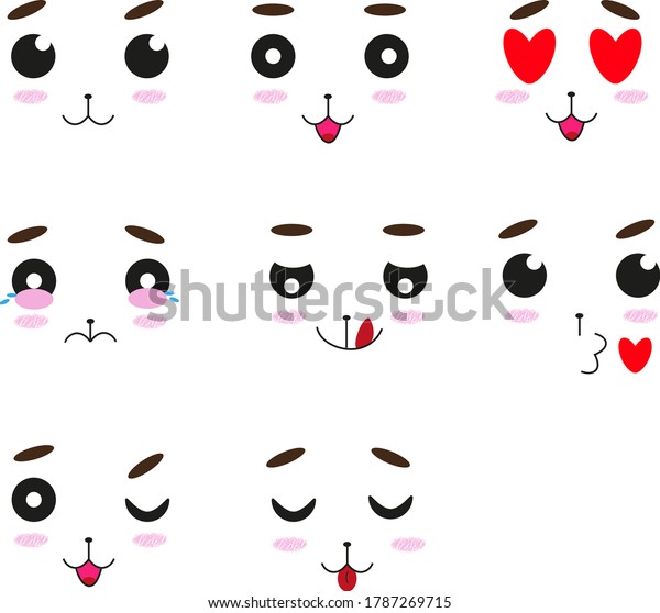 Different Emotions Emotions Stickers Something Else Stock Vector ...