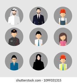Different Employee Charactervector Illustration Set Stock Vector ...