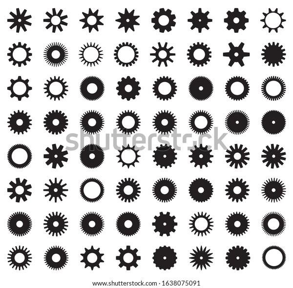 Different Gears Different Sizes Black Stock Vector (Royalty Free ...