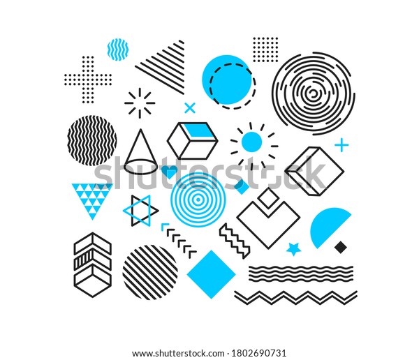 Different Geometric Shapes Vector Set Isolated Stock Vector (Royalty ...