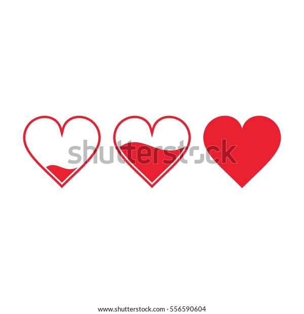 Different Heart Rating Level Illustration Vector Stock Vector (Royalty ...