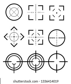 Crosshair Icon Set Target Mouse Cursor: vector de stock (libre de ...