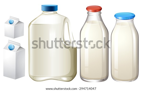 Different Kind Containers Lid On Stock Vector (Royalty Free) 294714047 ...