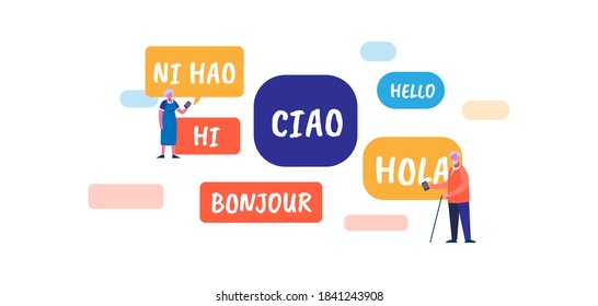Different Language International Red Words French Stock Vector (Royalty ...