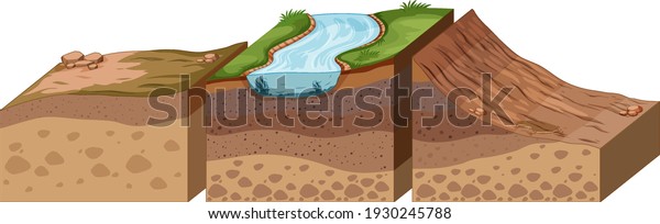 Different Layer Rock Geology Illustration Stock Vector (Royalty Free ...