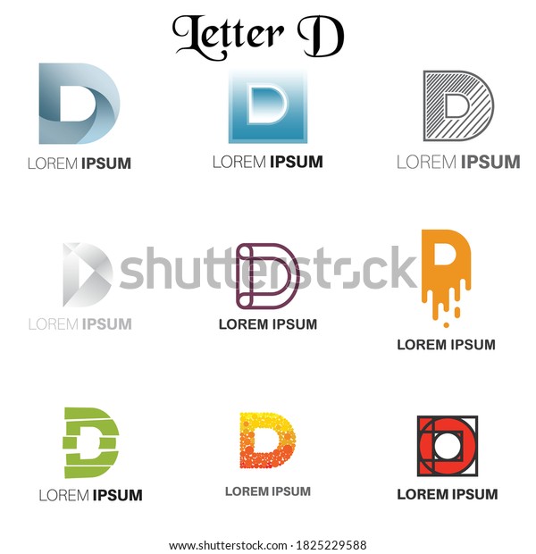 Different Letter D Logo Design Your Stock Vector (Royalty Free ...