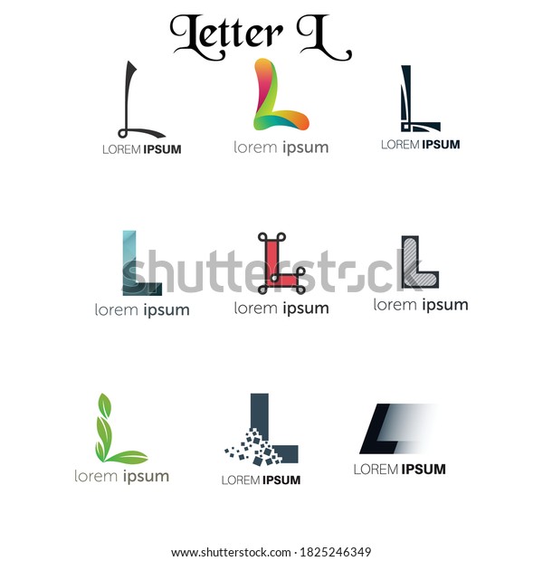 Different Letter L Logo Design Your Stock Vector (Royalty Free ...