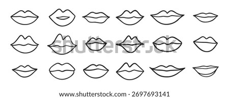Lips Outline Drawing | Free download on ClipArtMag
