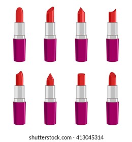 Different Lipstick Shapes Vector Illustration Stock Vector (Royalty ...