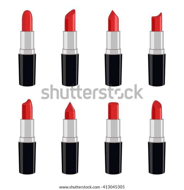 Different Lipstick Shapes Vector Illustration Stock Vector (Royalty ...