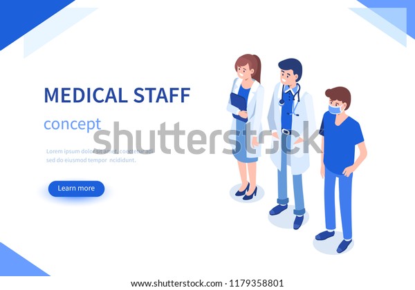 Different medical staff characters. Can use for web banner ...