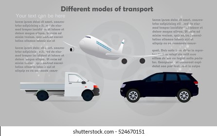 Different Modes Transport Stock Vector (Royalty Free) 524670151 ...