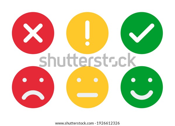 Different Moods Smiles Check Mark Sign Stock Vector (Royalty Free ...